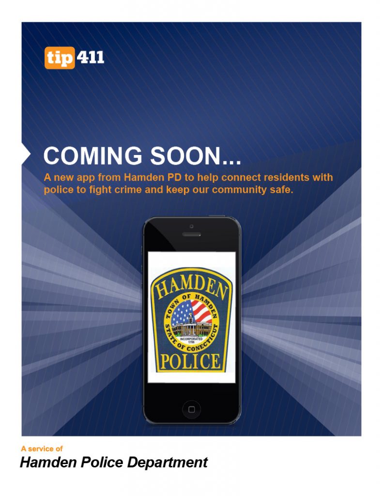 New ‘tip411’ app to let the public help Hamden police anonymously