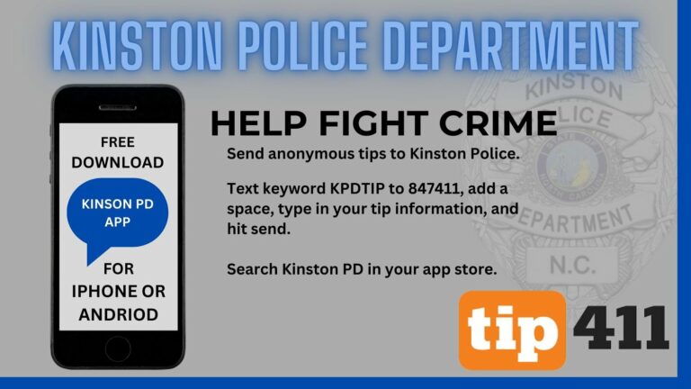 tip411 Tool Helps Solve Kinston Police Department Investigation - tip411
