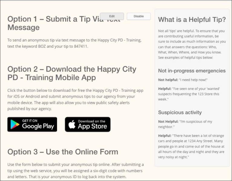 tip411 Landing Page - tip411