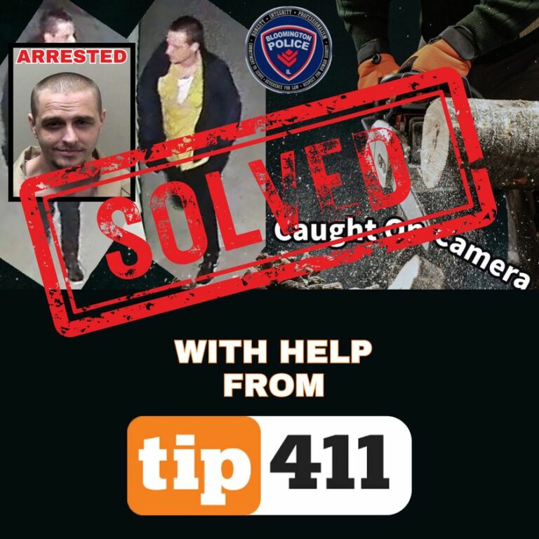 City of Bloomington Police Department Closes Cases with tip411 - tip411